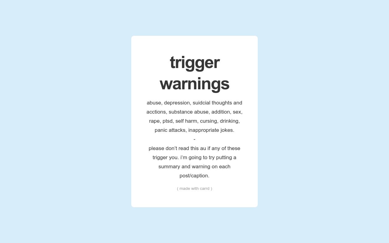 trigger warnings